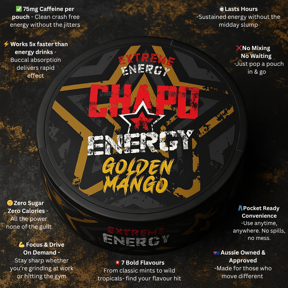 CHAPO Energy Pouches | Mix N Match | 7 Flavours |75mg – Snus Australia